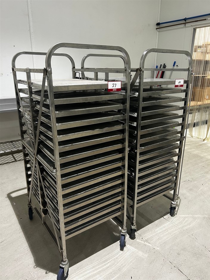 Qty 2 x 30 Tray Trolleys Auction (0027-7048782) | Grays Australia