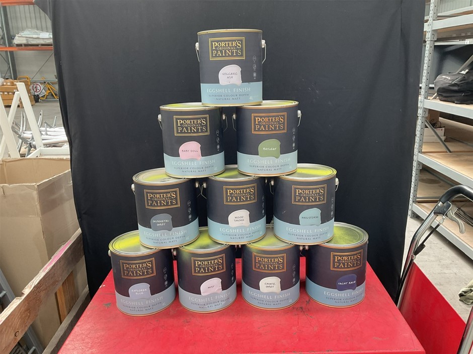 39 X 4 Ltr Tins Of Porters Original Paint. Auction (0005-3027924 ...