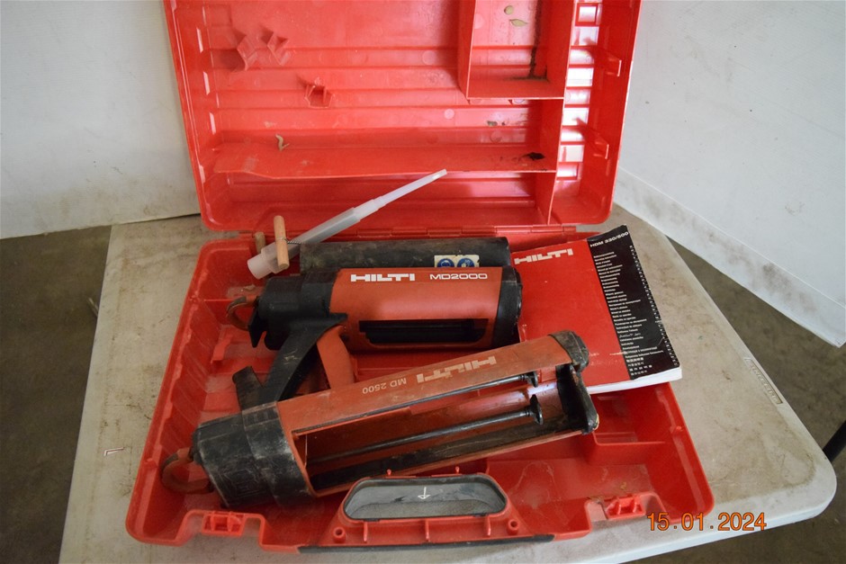 "Hilti" Lot of 2 Adhesive Applicator Guns Auction (0084-9047763 ...