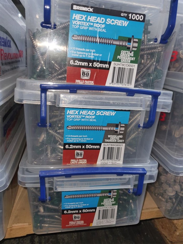 Bremick Hex Head Vortex Screws Auction (0446-5055252) | Grays Australia