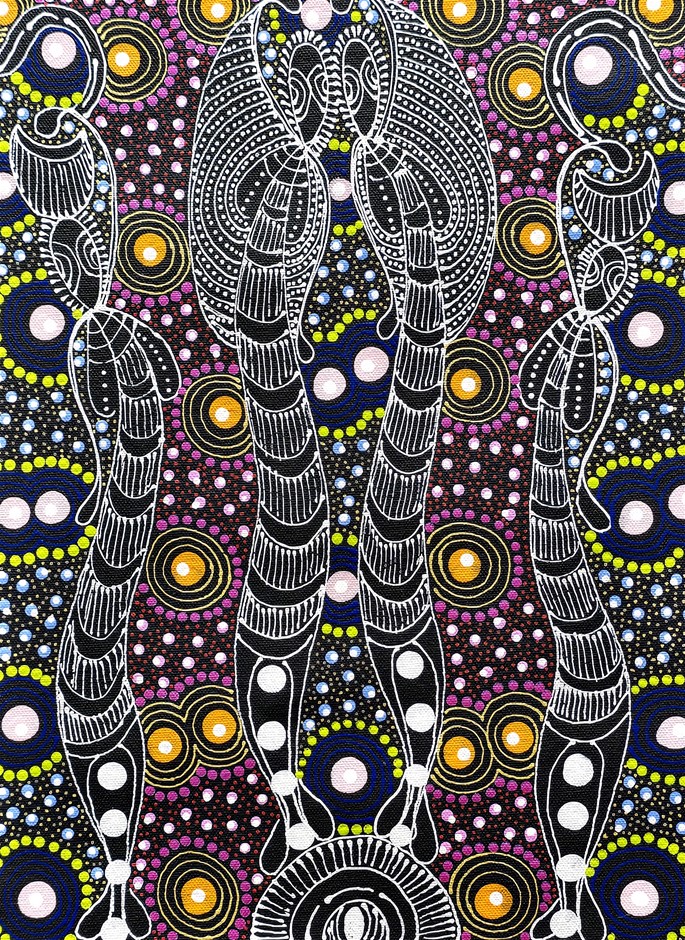COLLEEN WALLACE NUNGARI (Circa 1971 - ) ORIGINAL ACRYLIC PAINTING ON ...