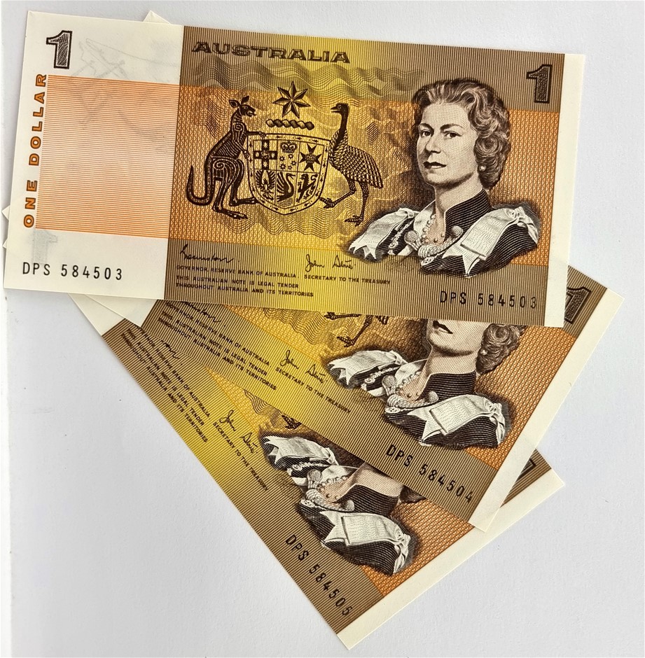A CONSECUTIVE SET OF LAST PREFIX ONE DOLLAR NOTES Auction (0006-2557934 ...