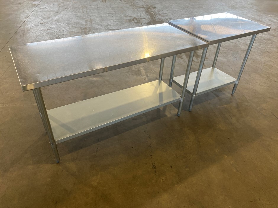 Qty of 2 Stainless Steel Benches Auction (0020-8018366) | Grays Australia