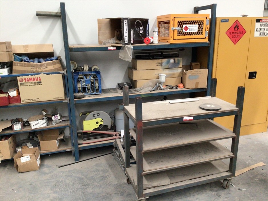 2x Fabricated Racks With Contents Auction (0038-7049677) | Grays Australia