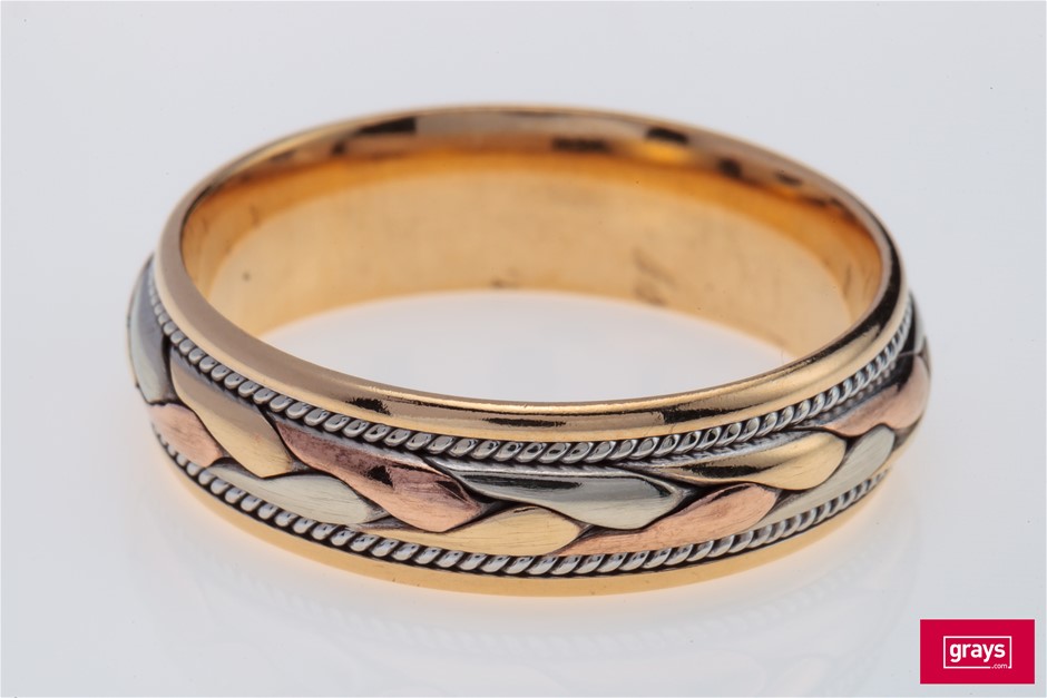 9CT 3 TONE GOLD RING Auction (0584-5055349) | Grays Australia