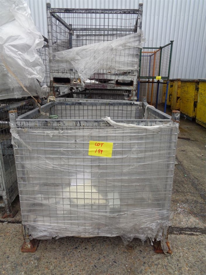 Steel Cages Stackable with Forklift Tine Pockets Auction (0199-5055495 ...