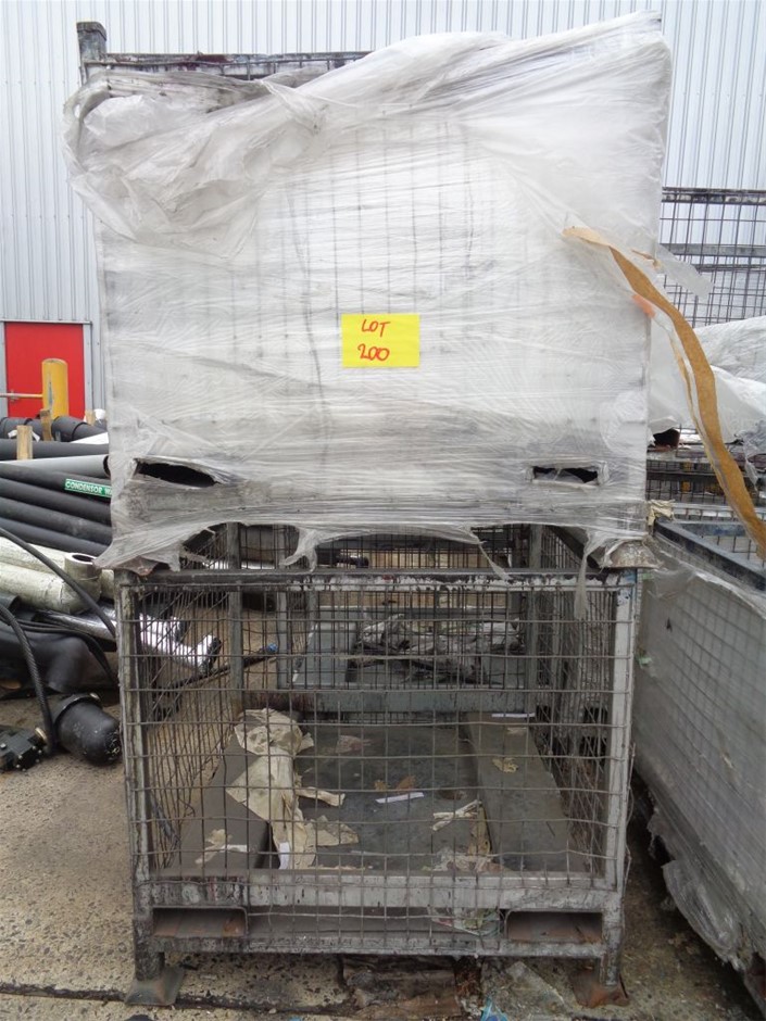Steel Cages Stackable with Forklift Tine Pockets Auction (0200-5055495 ...
