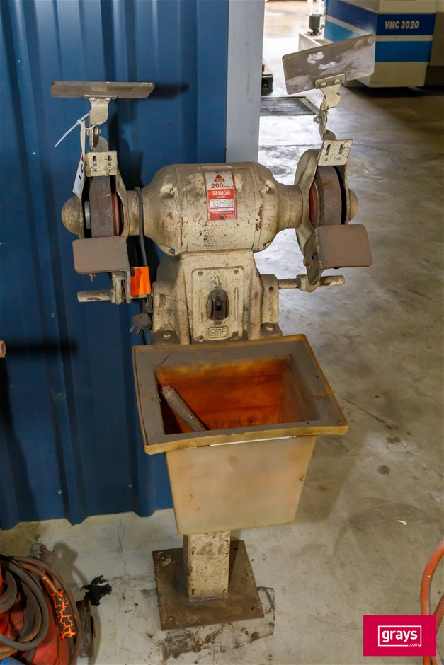 GMM SENIOR Double-Ended Bench Grinder with Steel Pedestal Auction (0021 ...