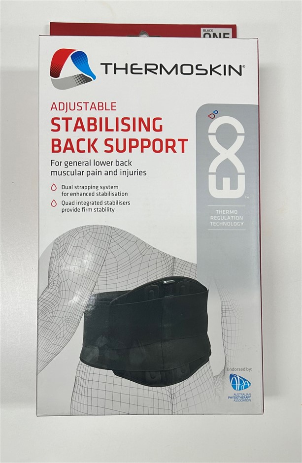 Thermoskin Stabilising Back Support Black Auction (0165-2558004 ...