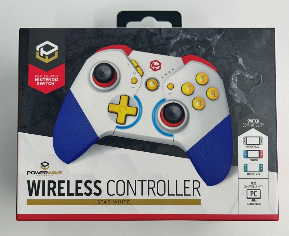 Powerwave Nintendo Switch Wireless Controller Star White Auction (0176 ...