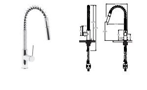 Chrome Gooseneck Pull out Spring Sink Mixer Auction (0033-2558137 ...