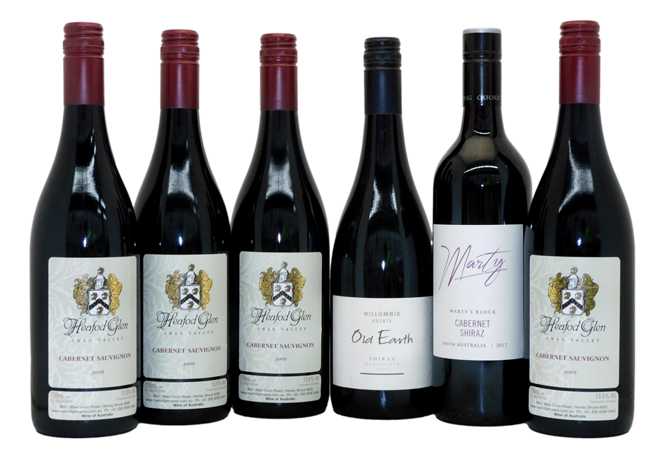 Mixed Red Wine Pack Mixed Vintage (6x 750mL) Multi-Region Auction (0036 ...