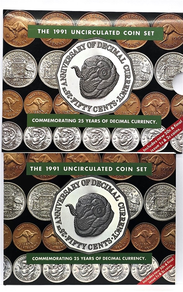 1991 UNCIRCULATED COIN SET Auction (0004-2558390) | Grays Australia