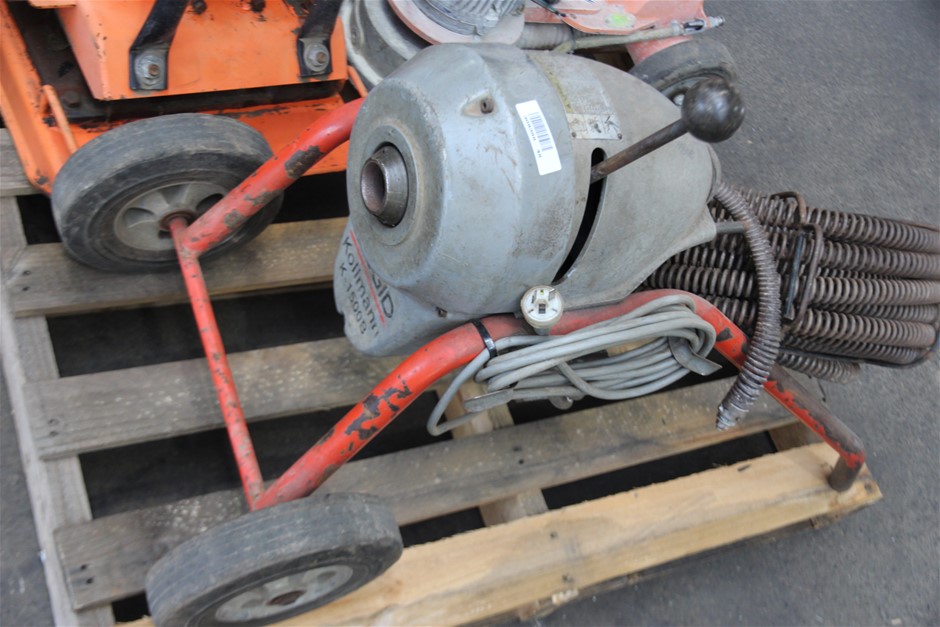 RIDGID KOLLMANN K-1500B Mobile Electric Drain Eel & Extension Reel ...