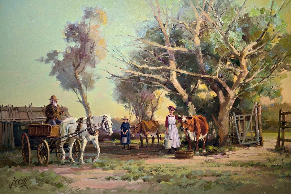 FRANCIS JAMES (BOB) BOOTH (1927 - 2003), Original Oil Painting on ...