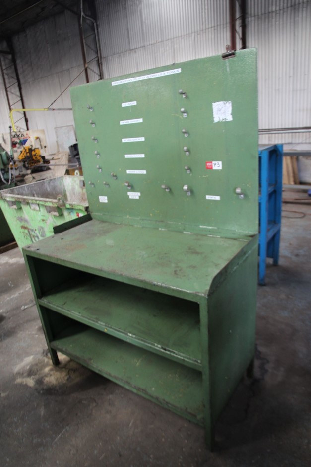 Steel Workshop Bench With Tool Holders & Undershelves Auction (0073 ...