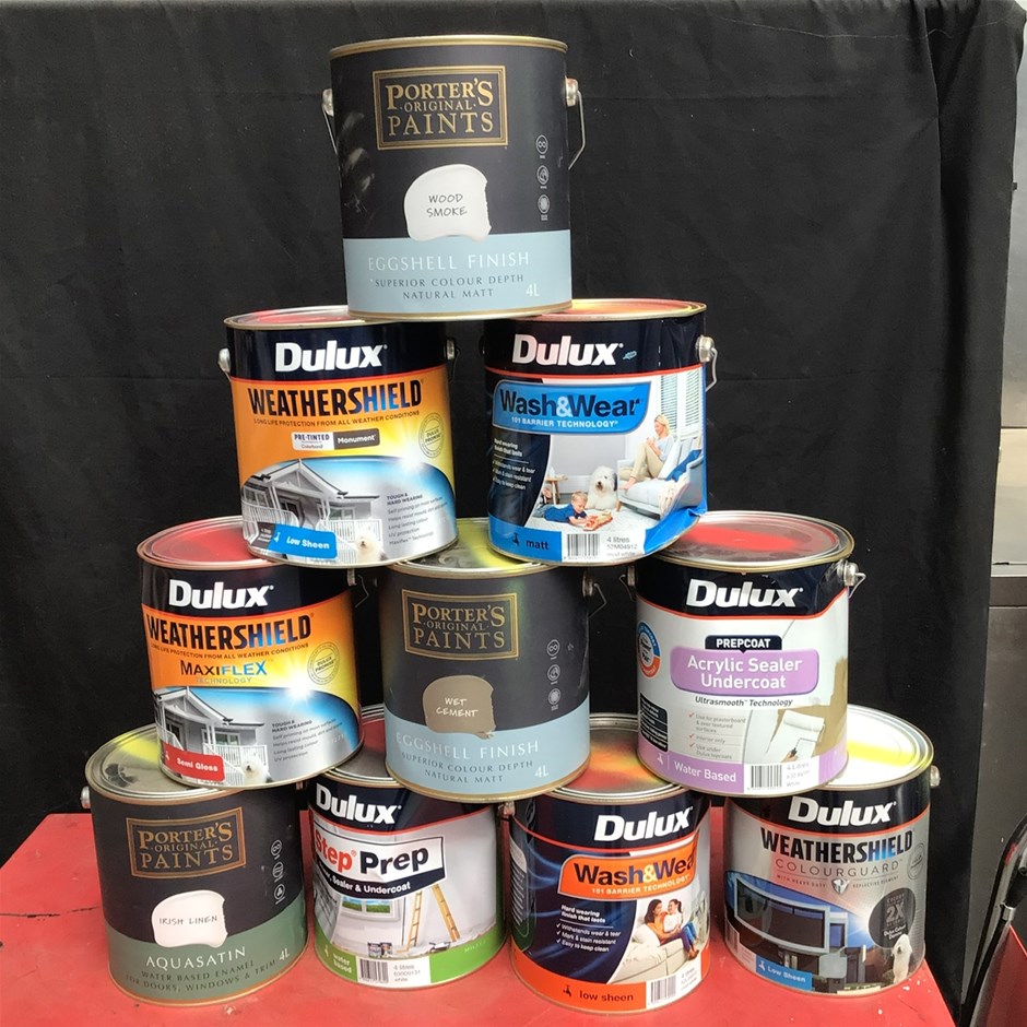 39 x 4 Litre Tins of Assorted Paint Auction (0013-3028501) | Grays ...