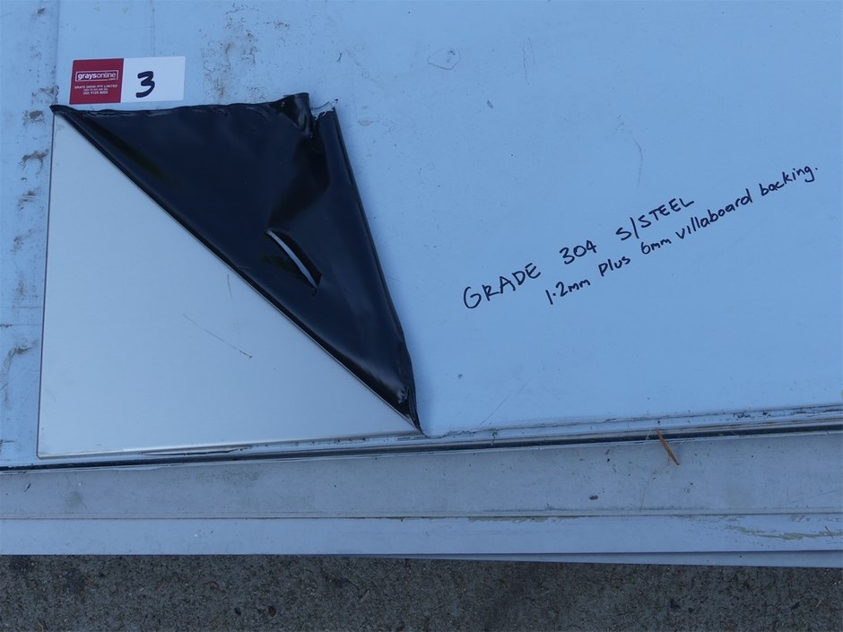 Qty Approx 15 x Alpha Catering Stainless Steel Kitchen Wall Panelling ...