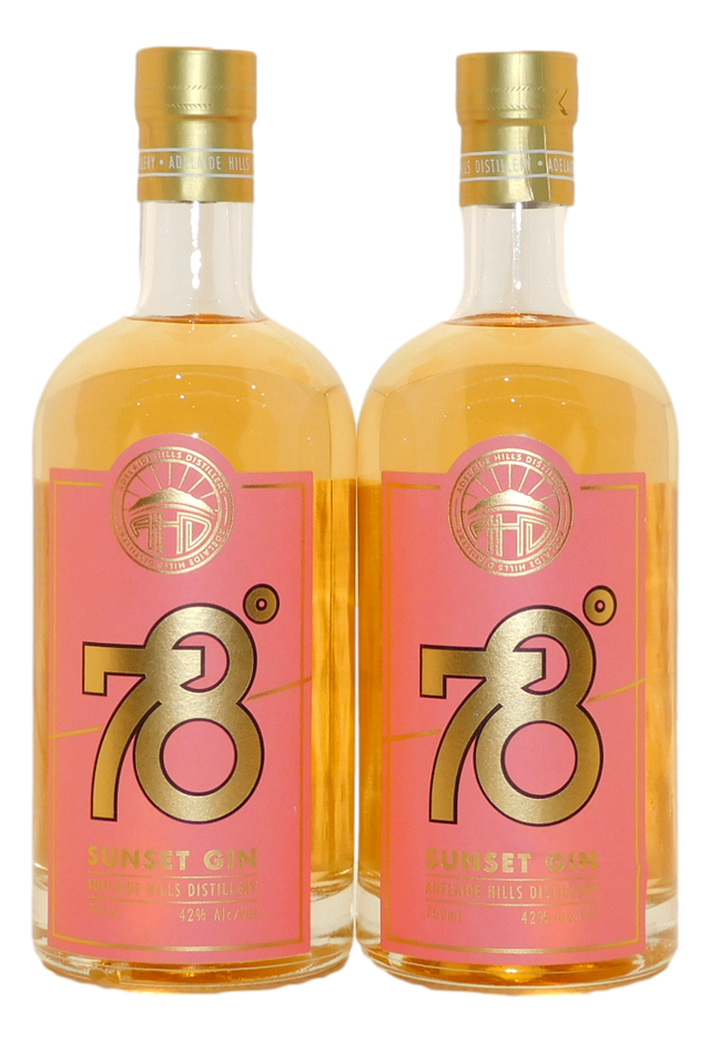 78 Degrees Sunset Gin (2x 700mL) Aus. Auction (0023-10728439) | Grays ...