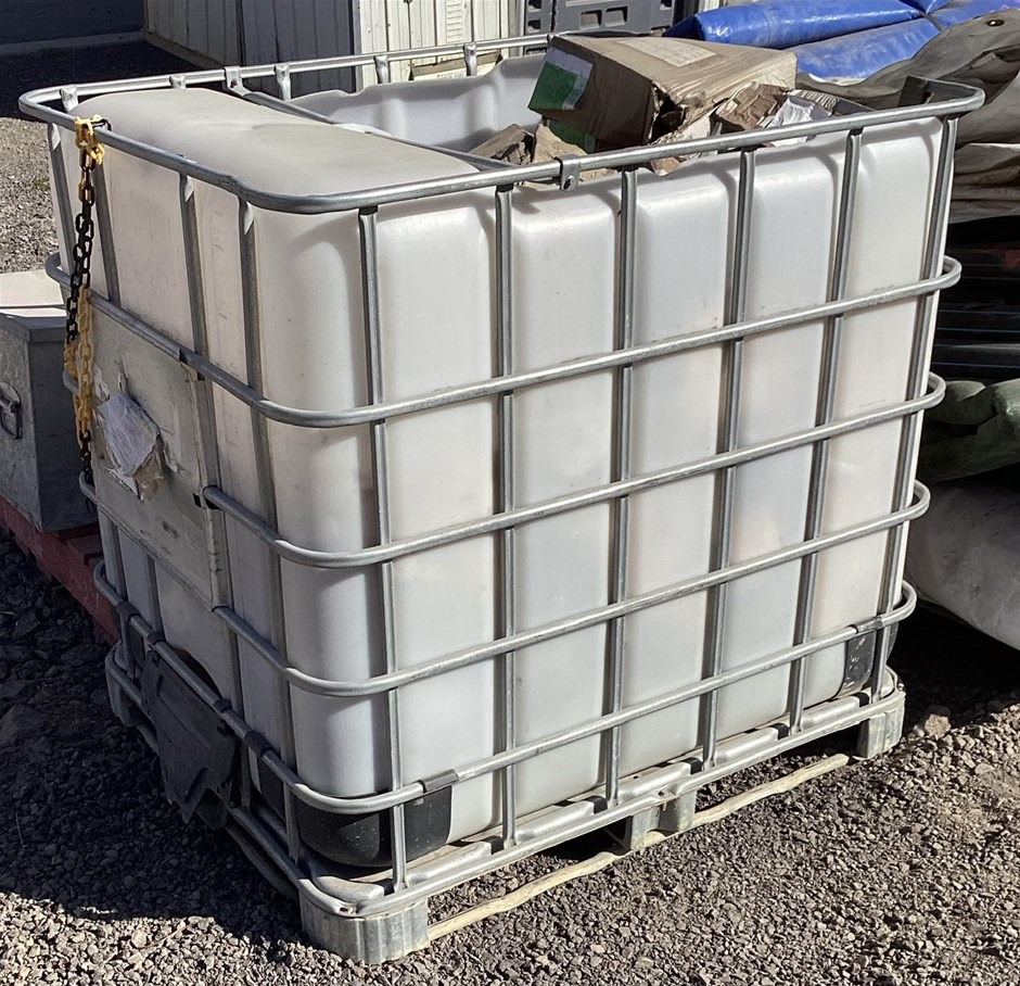 Open Sided IBC Container with Construction Parts and Fixtures Auction ...