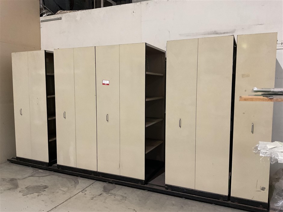 Sliding Cabinet Unit with 9x Sliding Cabinets Auction (0250-7050593 ...
