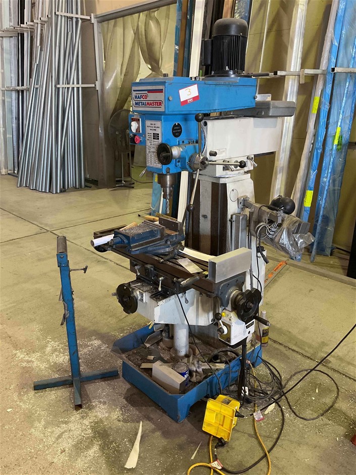 HAFCO Metalmaster HM-50 Vertical Milling Machine Auction (0003-7050593 ...