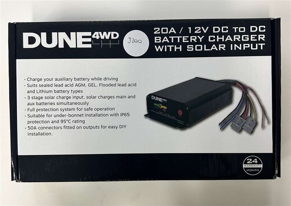 DUNE 4WD 20A/12v DC Battery Charger with Solar Input Auction (0078 ...