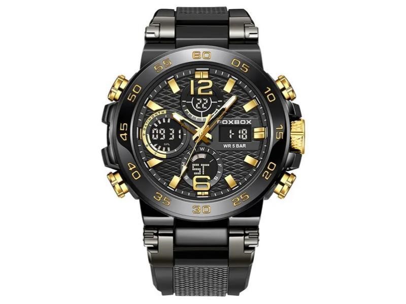 FOXBOX Men's 46mm Quartz LCD Sport Watch - FOX002 Auction (0002-2558695 ...