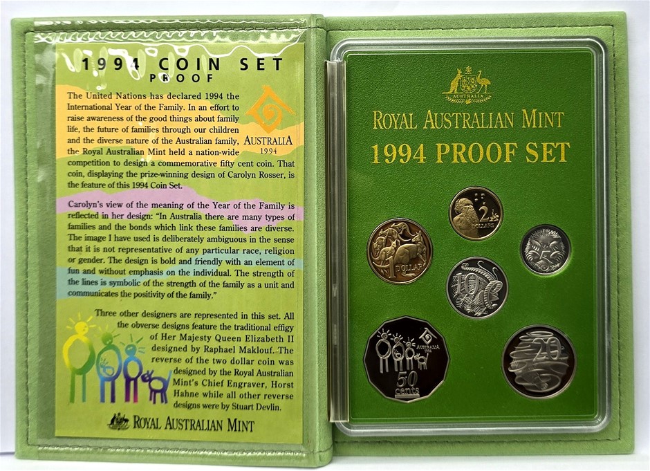 ROYAL AUSTRALIAN MINT 1994 PROOF COIN SET Auction (0010-2559250 ...