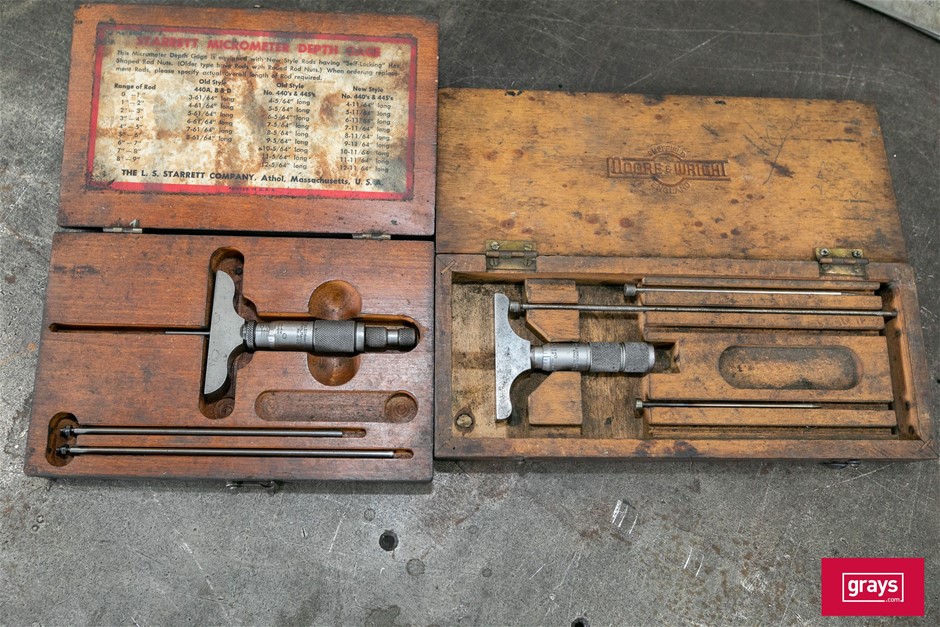 Qty 2 x Assorted Micrometre Depth Gage set Auction (0122-5056349 ...