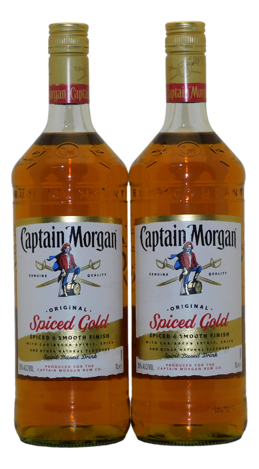 Captain Morgan Spiced Gold (2x 1000mL) Jamaica. Auction (0023-10729078 ...