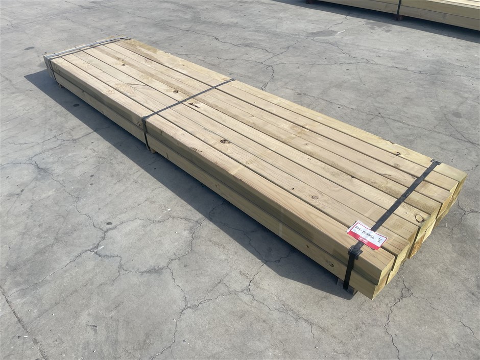 90mm x 90mm x 3000mm Treated Pine Posts, Qty x 16 Pcs Auction (0044 ...