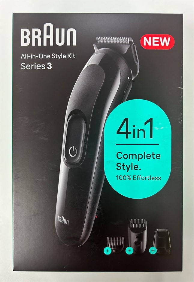 BRAUN All-In-One Style Kit Series 3 Cordless 4-in-1 Shaver/Trimmer ...