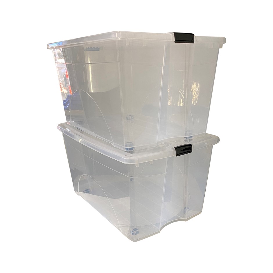 92 x 82L Plastic Storage Box Roller Tub Auction (0031-3029414) | Grays Australia