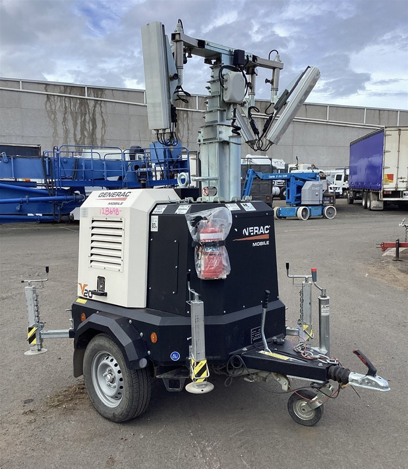 2022 GENERAC V20 Single Light Tower Trailer