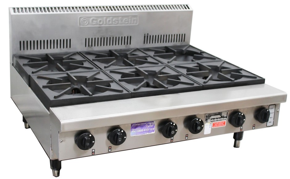 GOLDSTEIN GAS 6 BURNER STOVE BOILING TOP Auction (0020-5056636) | Grays ...