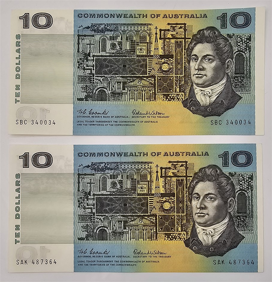A PAIR OF 1966 FIRST YEAR OF ISSUE $10 BANKNOTES Auction (0002-2560516 ...