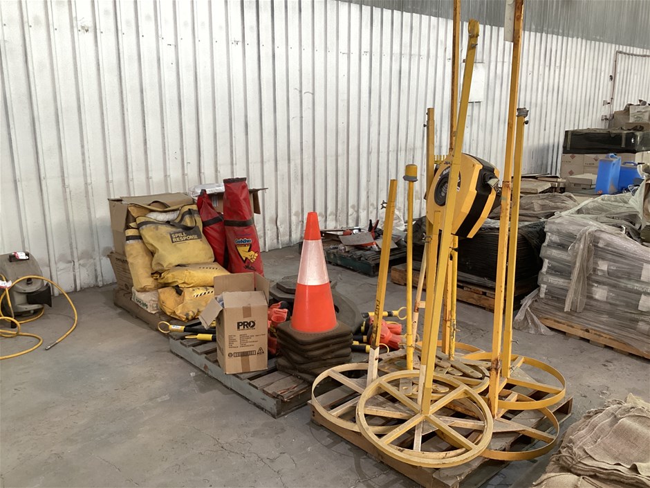 Spill Kits, Safety Cone, Cord Stands And More, Qty x 3 Pallets Auction ...