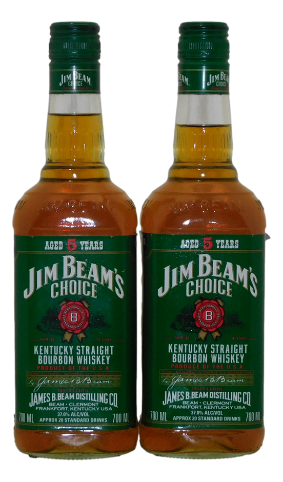 Jim Beam's Choice Kentucky Straight Bourbon 5 years aged (2x 700mL).USA ...