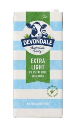 48 x DEVONDALE Extra Light Milk, 1L. Best Before: 01/2025. Auction ...