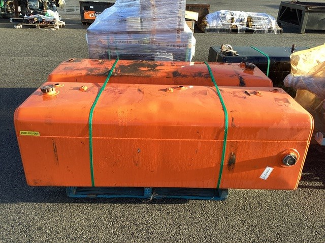 2 Orange Diesel Fuel Tanks Auction (0042-9052156) | Grays Australia