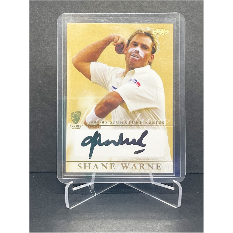 Cricket Australia 2004/2005 Signature Series Trading Card Shane Warne ...