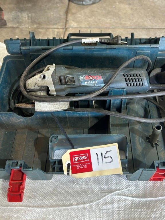 BOSCH GWS 7-125 Professional Corded Grinder in Carry Case Auction (0115 ...