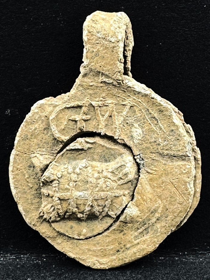 ANCIENT MEDIEVAL LEAD TRADERS CLOTH SEAL (14TH CENTURY AD) Auction ...