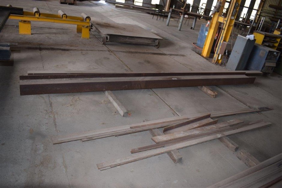Lot of 16 Unused Assorted Lengths of Steel I-Beam, Channel, Flat Bar ...