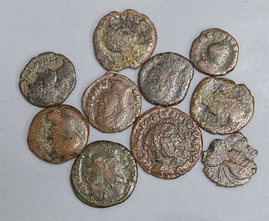 Collection of ten nearly 2000 year old Ancient Rome Coin collection ...