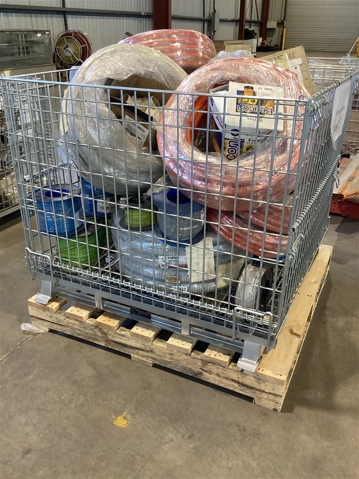 Various Coated Cable, Conduit, Beacon Lights, Stillage Of Auction (0061 ...