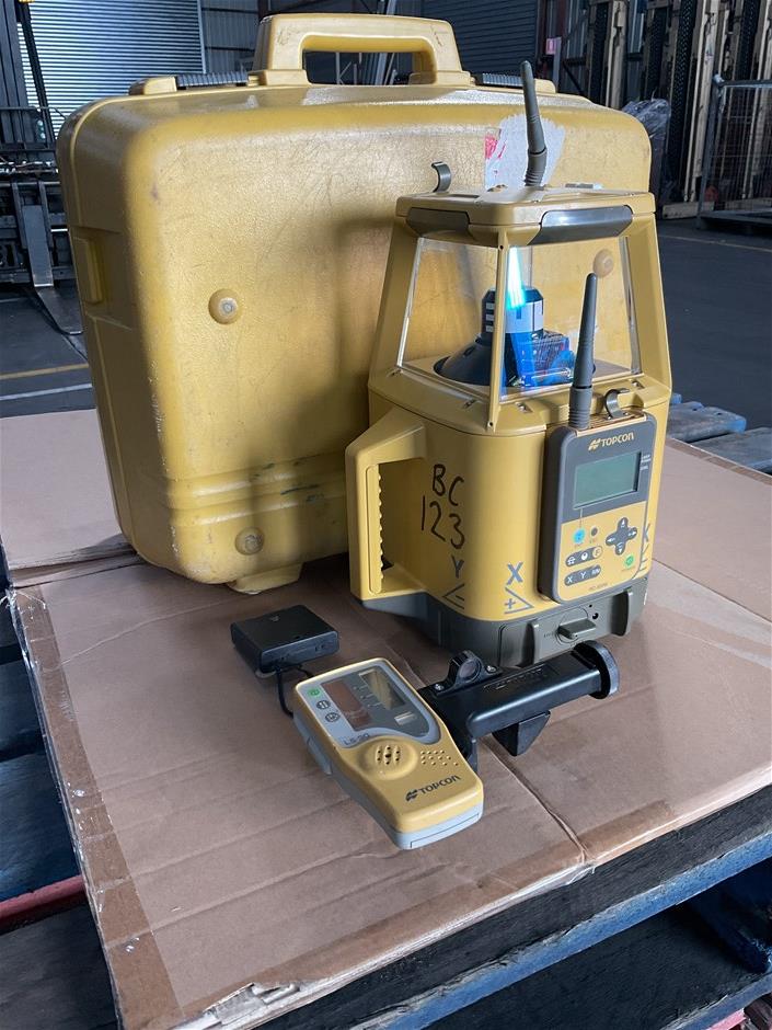 Topcon RT-5SW Dual-Slope Rotary Grade Laser w/ RC-300W Remote Auction ...