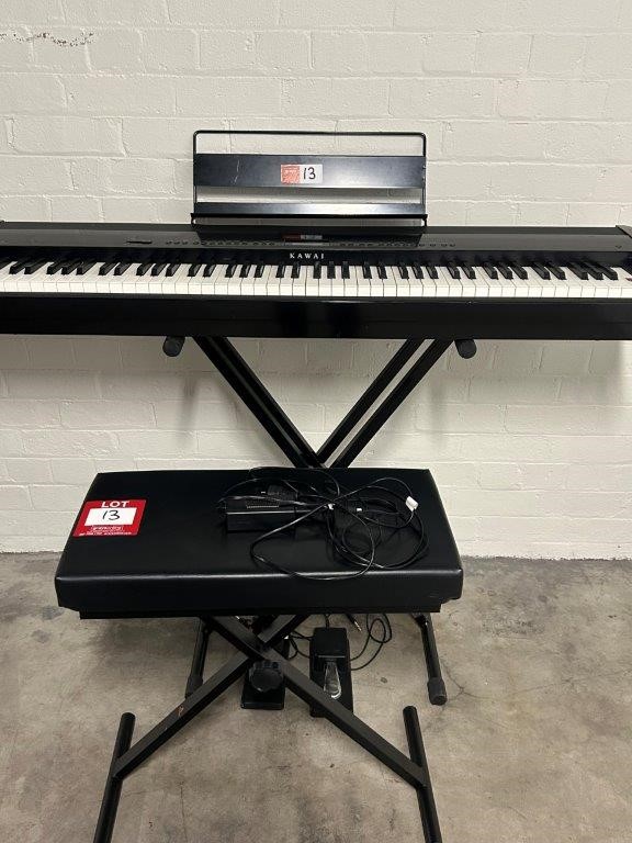 KAWAI ES8 Digital Piano includes folding stool and music stand Auction ...