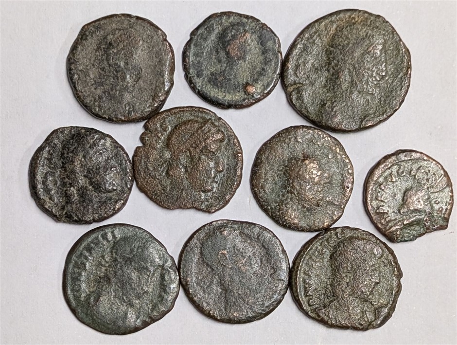 Collection of ten nearly 2000 year old Ancient Rome Coin collection ...
